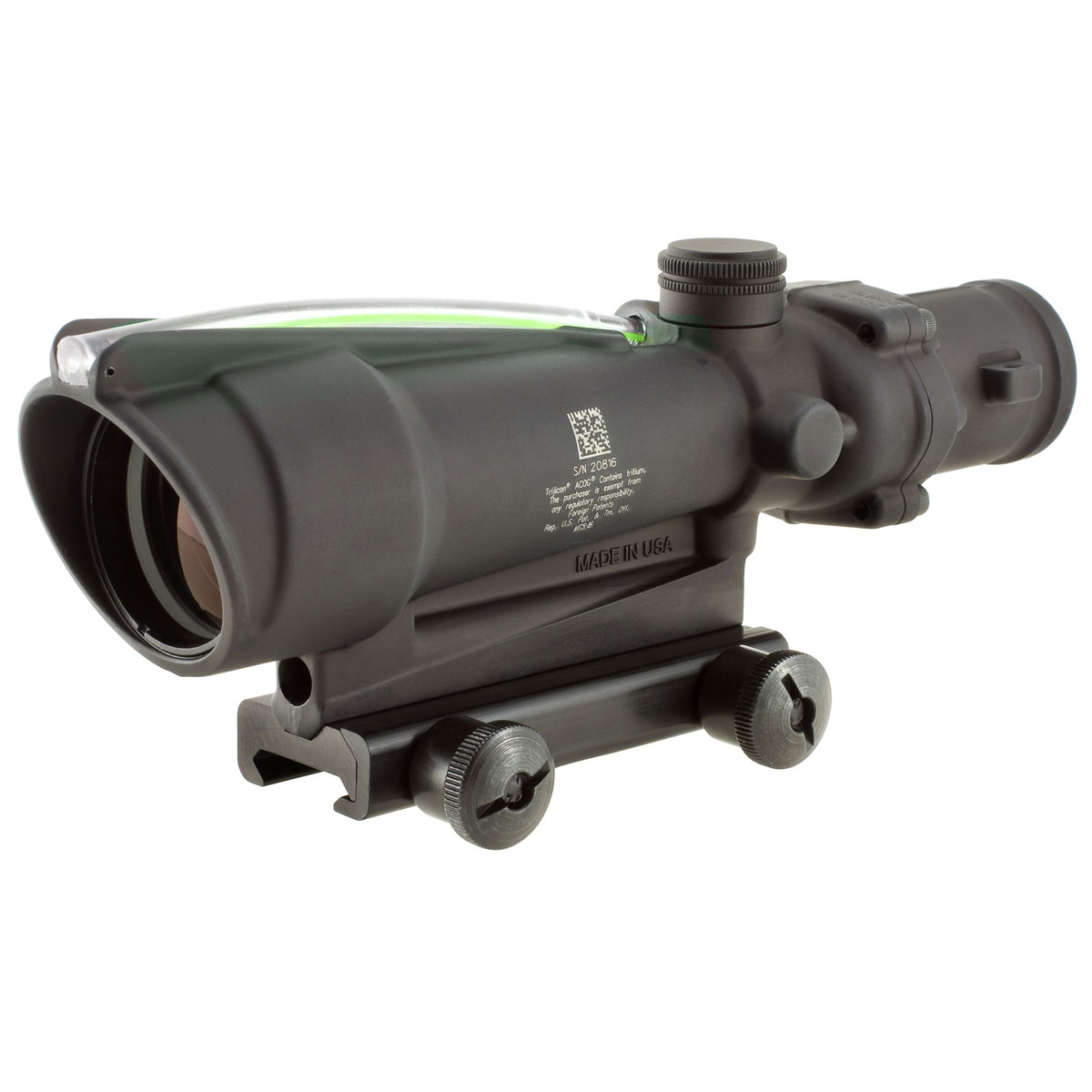 Trijicon ACOG 3.5x35 Black Illuminated Green Horseshoe .223/5.56 BAC ...