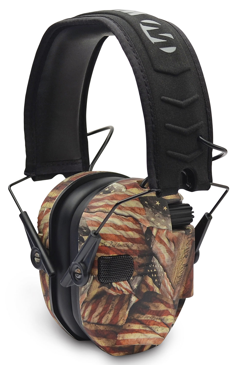 Walker's Razor Slim USA Flag Electronic Ear Muffs, GWP-RSEM-BARM ...
