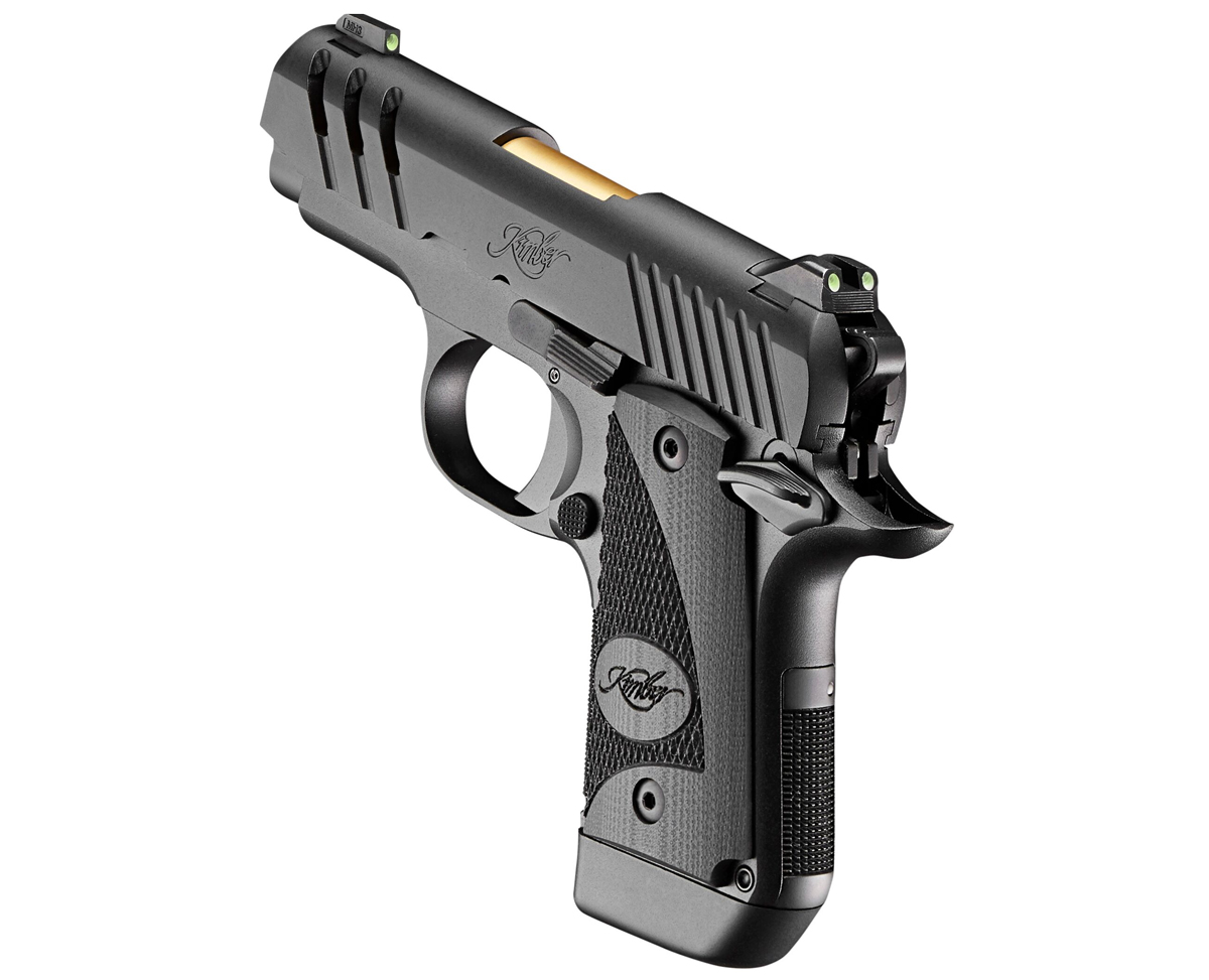 Kimber Micro 9 ESV Black 9mm Pistol with TiN Gold Barrel 3300199 Kimber Micro 9 ESV Black 9mm Pistol with TiN Gold Barrel 3300199