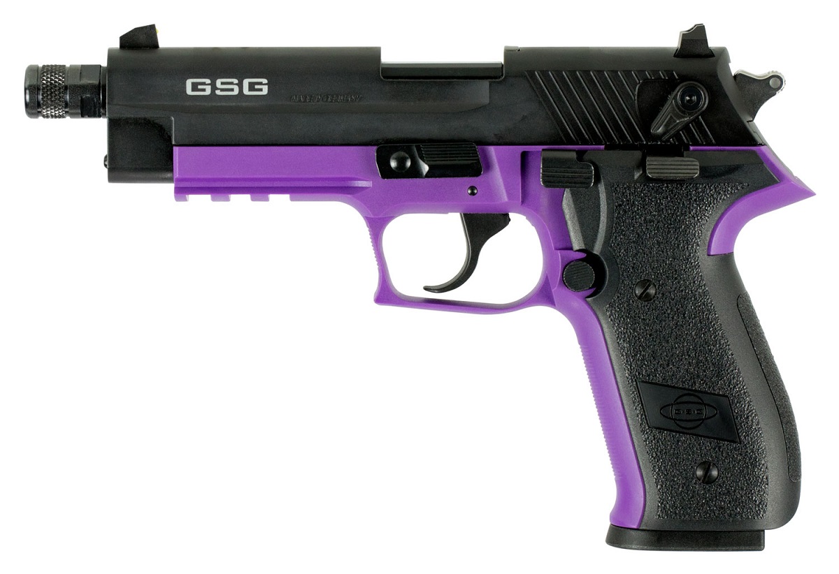 ATI GSG Firefly Purple 22LR Pistol with Threaded Barrel, GERG2210TFFL
