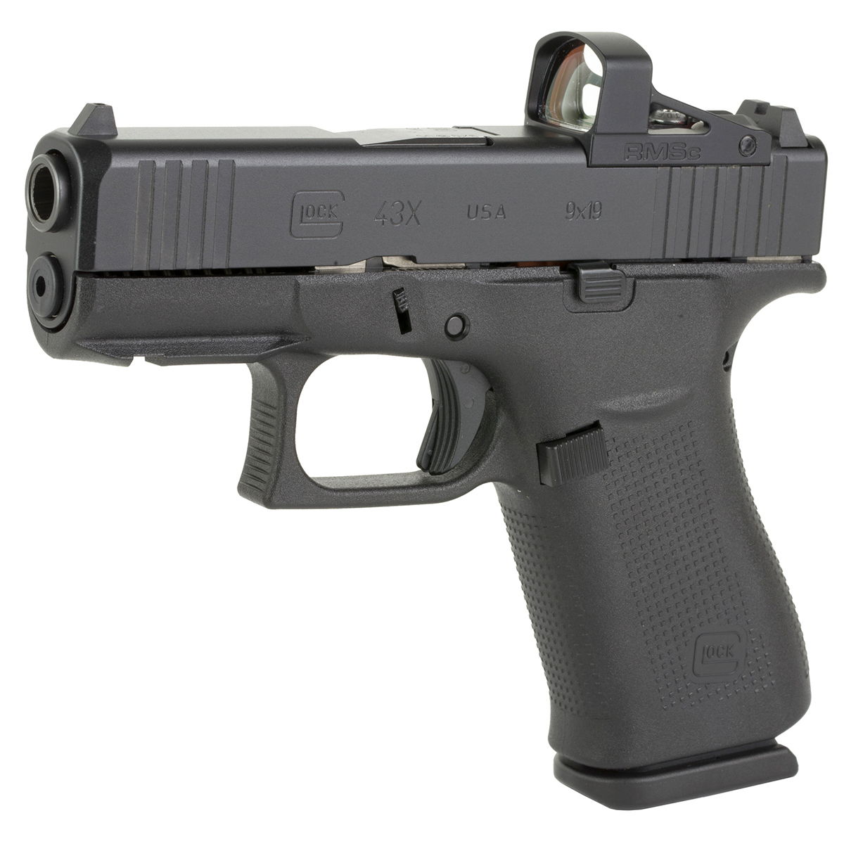 Glock 43X MOS 9mm Pistol with Shield RMSc Optic, UX4350201FRMOSC