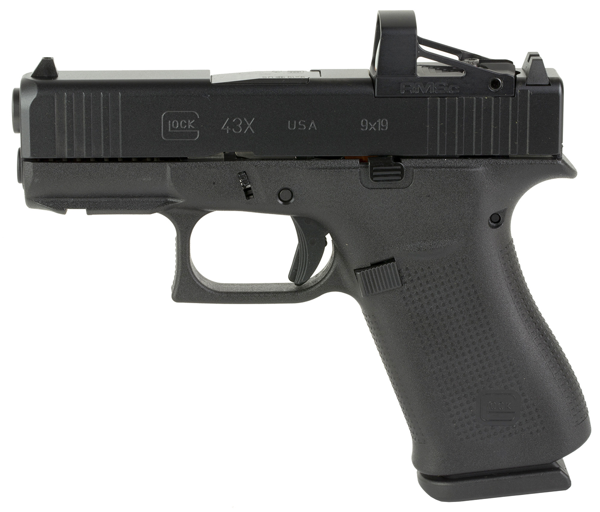 Glock 43X MOS 9mm Pistol with Shield RMSc Optic, UX4350201FRMOSC