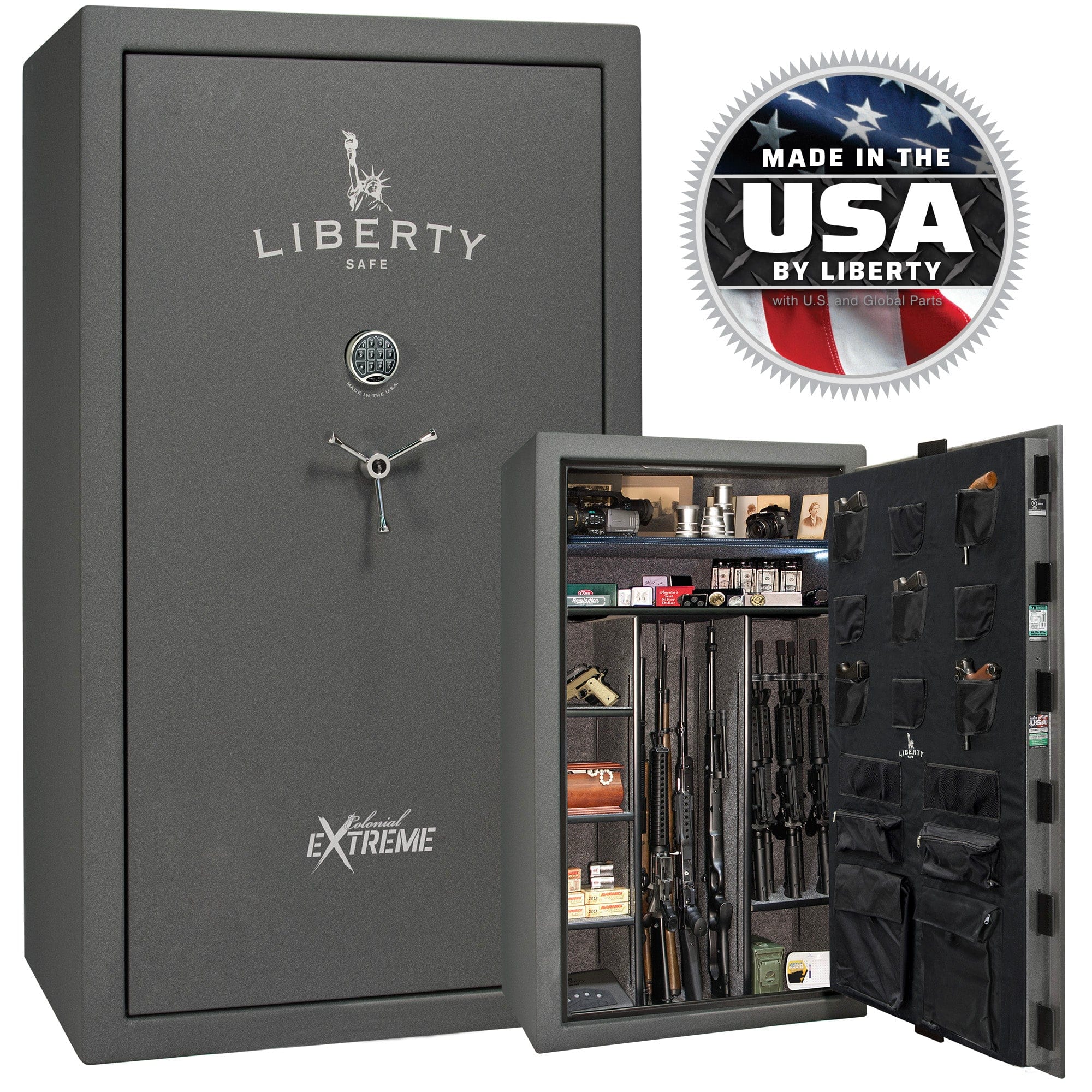 Liberty Safe Colonial 50 Granite Textured Black Chrome Hardware with ...