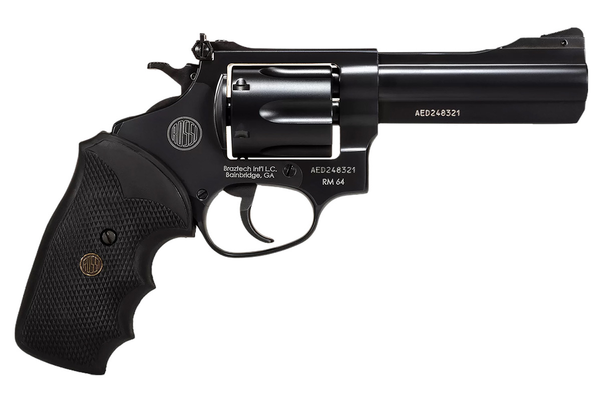 Rossi RM64 357 Magnum 6 Shot Revolver with 4" Barrel and Black Steel ...