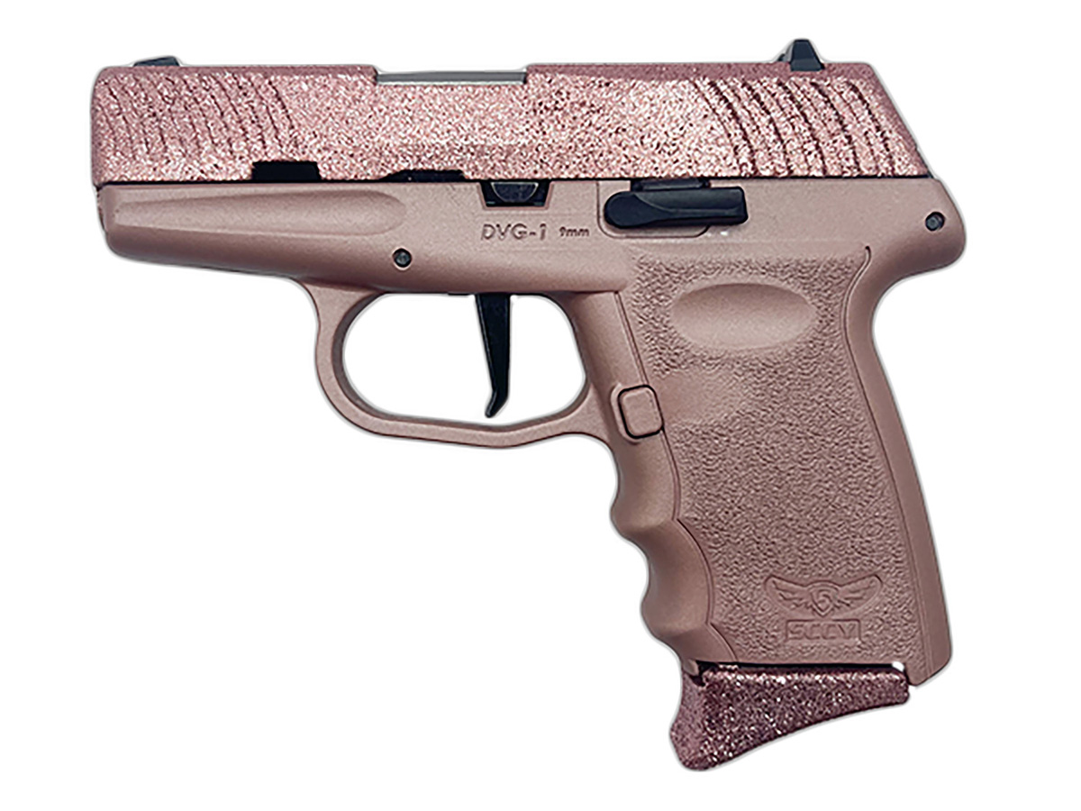 SCCY Firearms DVG-1 9mm Pistol Rose Gold Frame and Sparkle Rose Gold ...