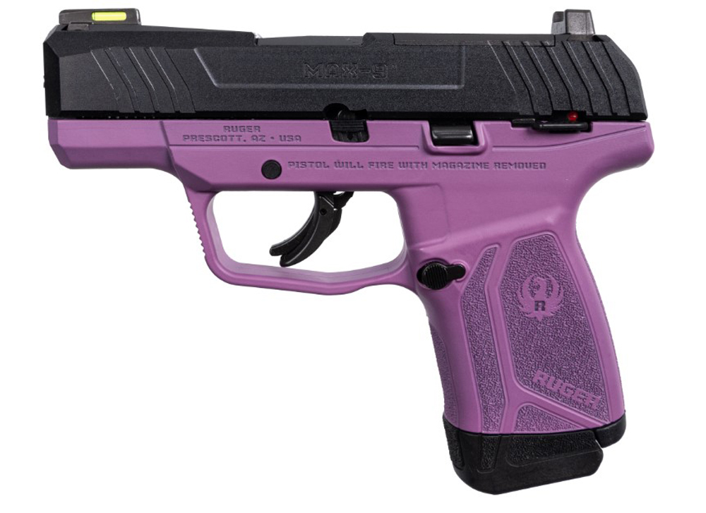 Ruger MAX-9 9mm Pistol with a Cerakote Purple Frame, 03512, 3512