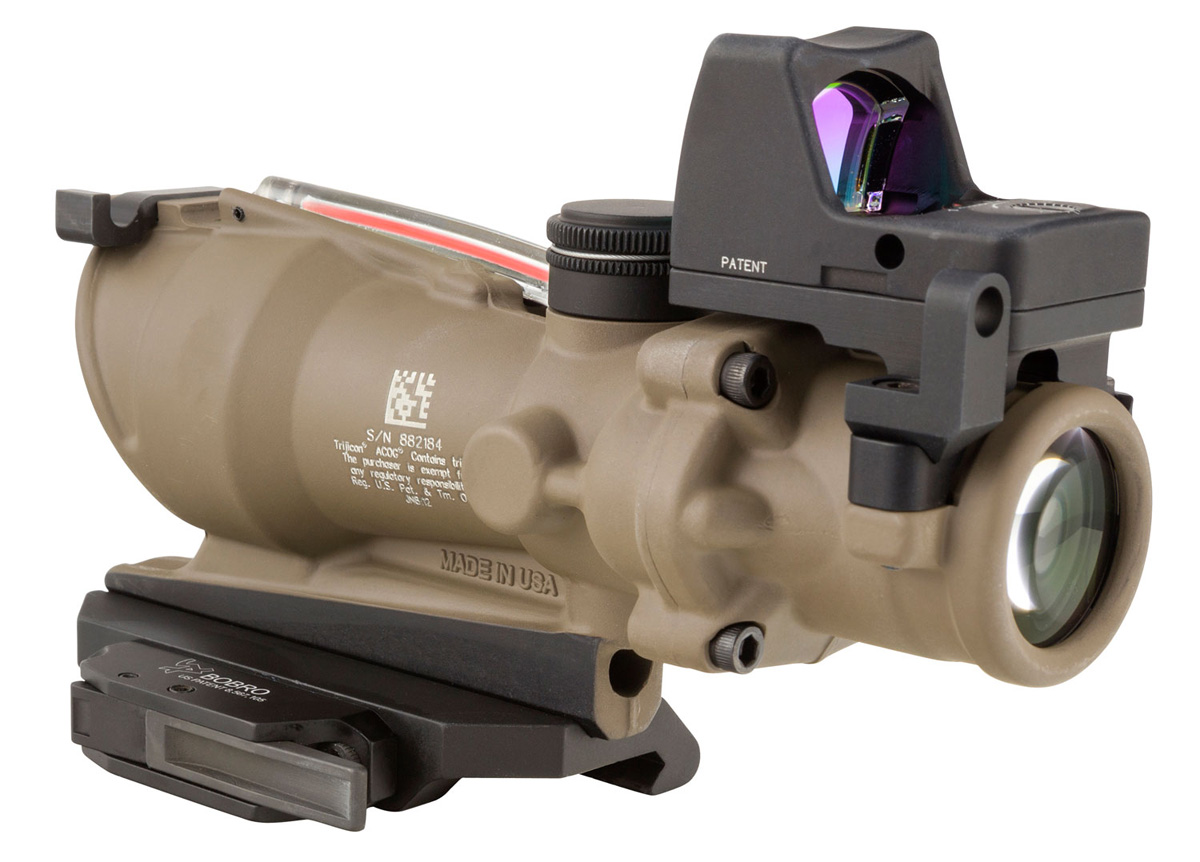 Trijicon ACOG 4x32 Flat Dark Earth Scope, Dual Illumination Green ...