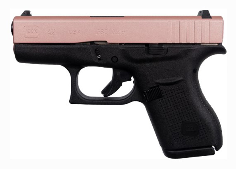 Glock 42 Apollo Custom Cerakote Rose Gold Slide 380 ACP Pistol, ACG ...