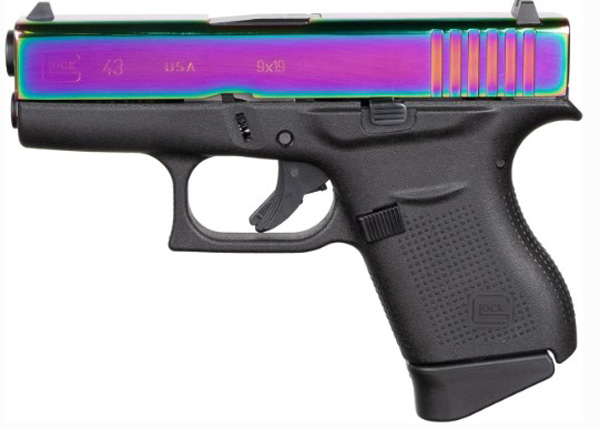 Glock 43 Rainbow Slide 9mm Pistol, DAV-12465, DAV12465