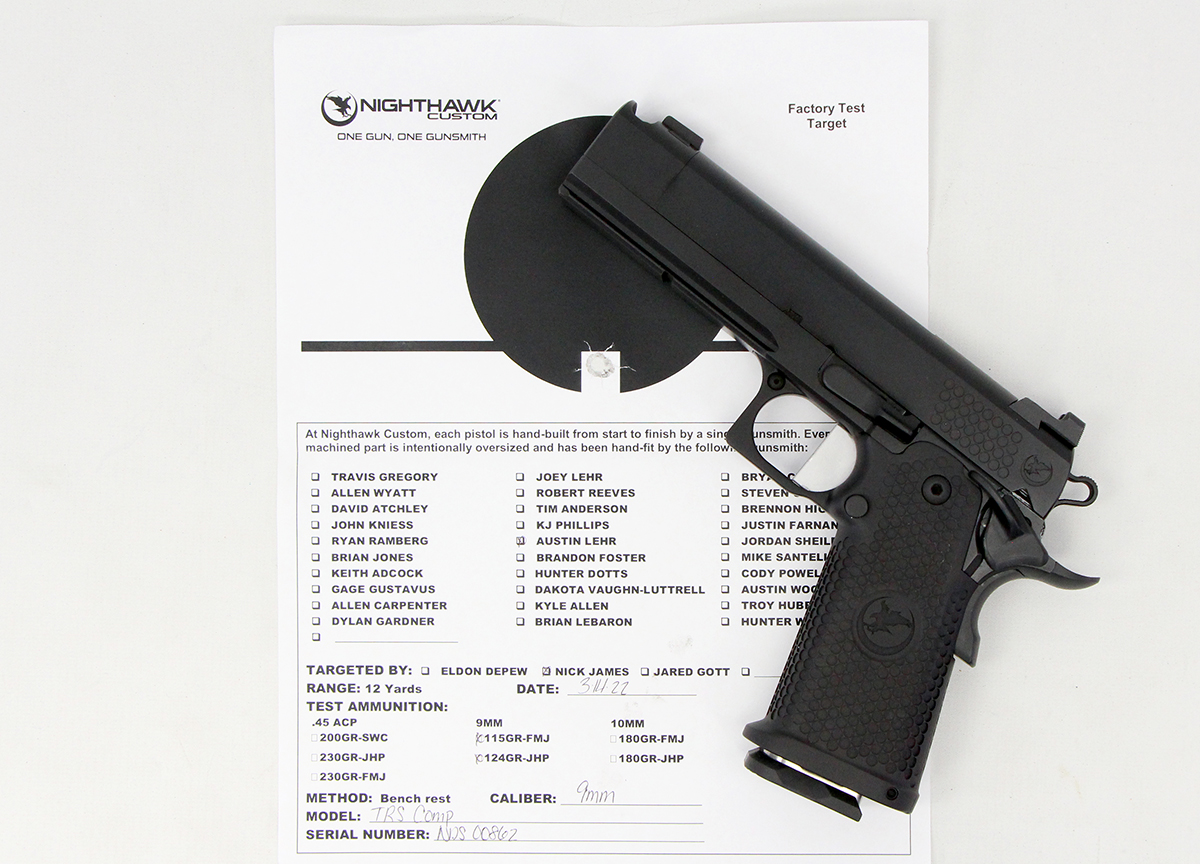 Nighthawk Custom 1911 TRS Comp Double Stack 9mm Pistol, 0483 Nighthawk Custom 1911 TRS Comp Double Stack 9mm Pistol, 0483