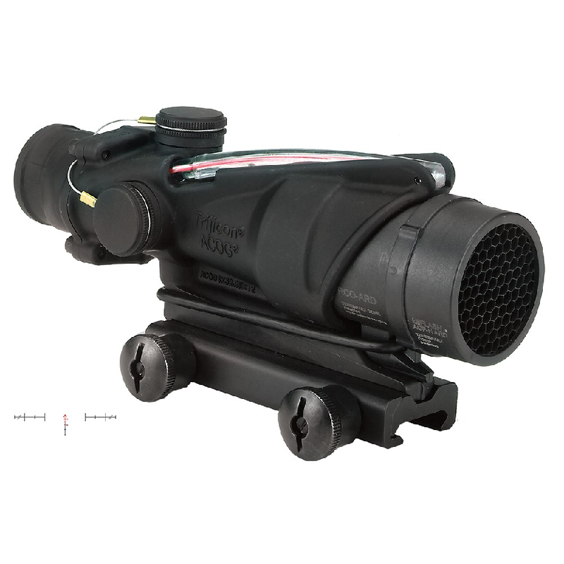 Trijicon ACOG 4x32 Dual Illuminated Red Chevron USMC Rifle Combat Optic ...